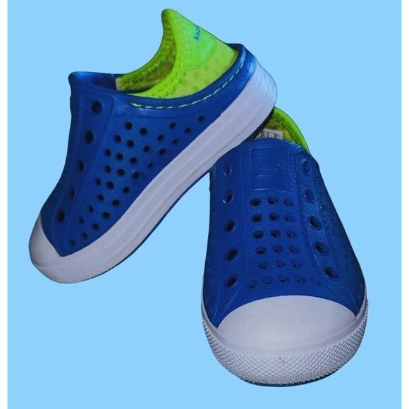 Skechers | Shoes | Skechers Boys Toddler 6c Bright Blue Lime Green ...